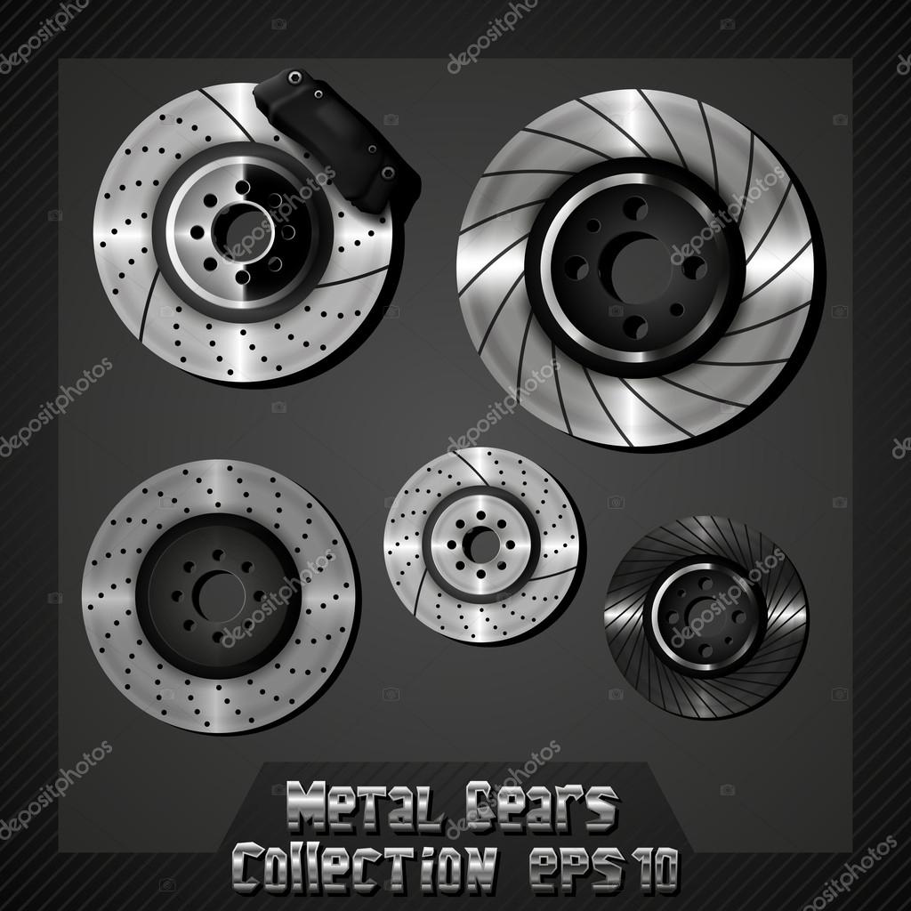 Vector realistic brake discs — Stock Vector © GwinmausX7 #29220431