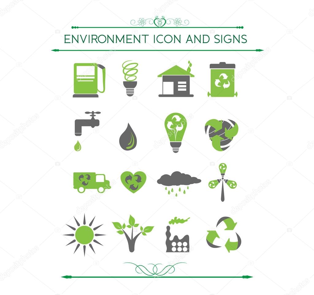 Environment and eco related symbols Stock Vector Image by ©ngocdai86 ...