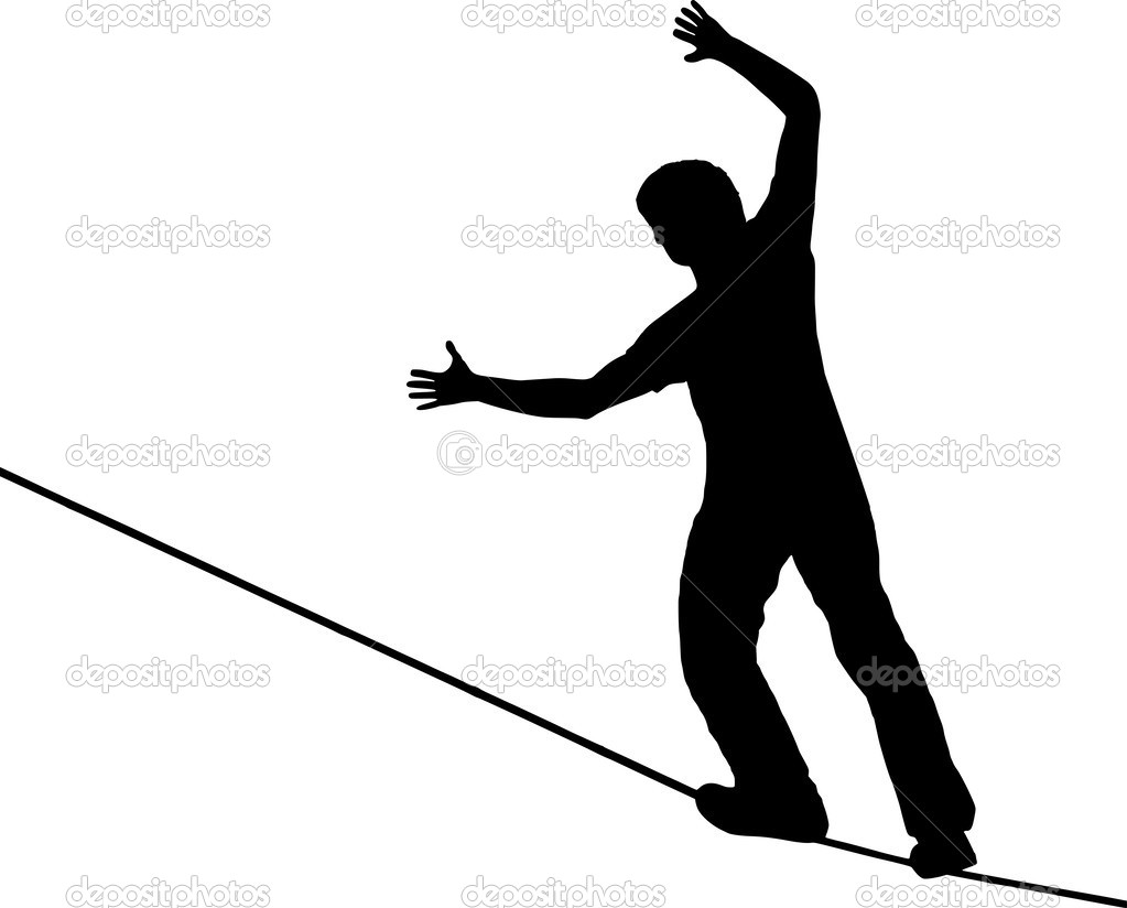 Slackline — Stock Vector © kovaricekpavel #31551261