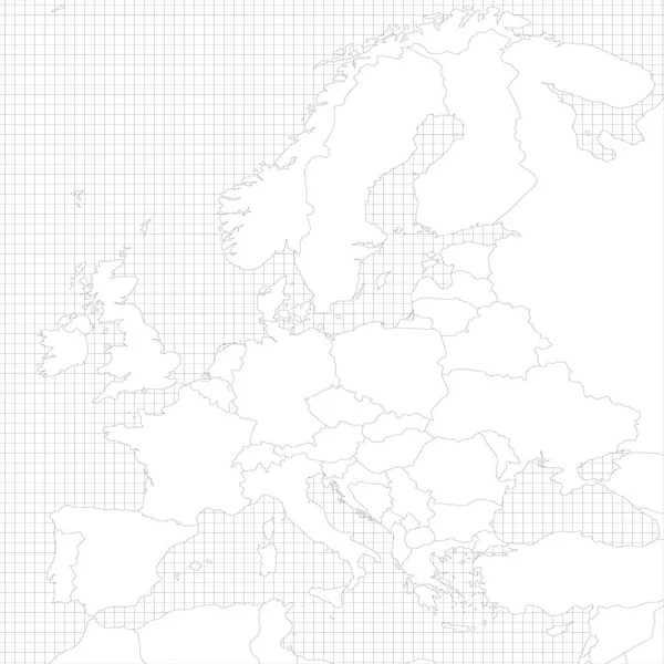 Simple Map Of Europe Black And White