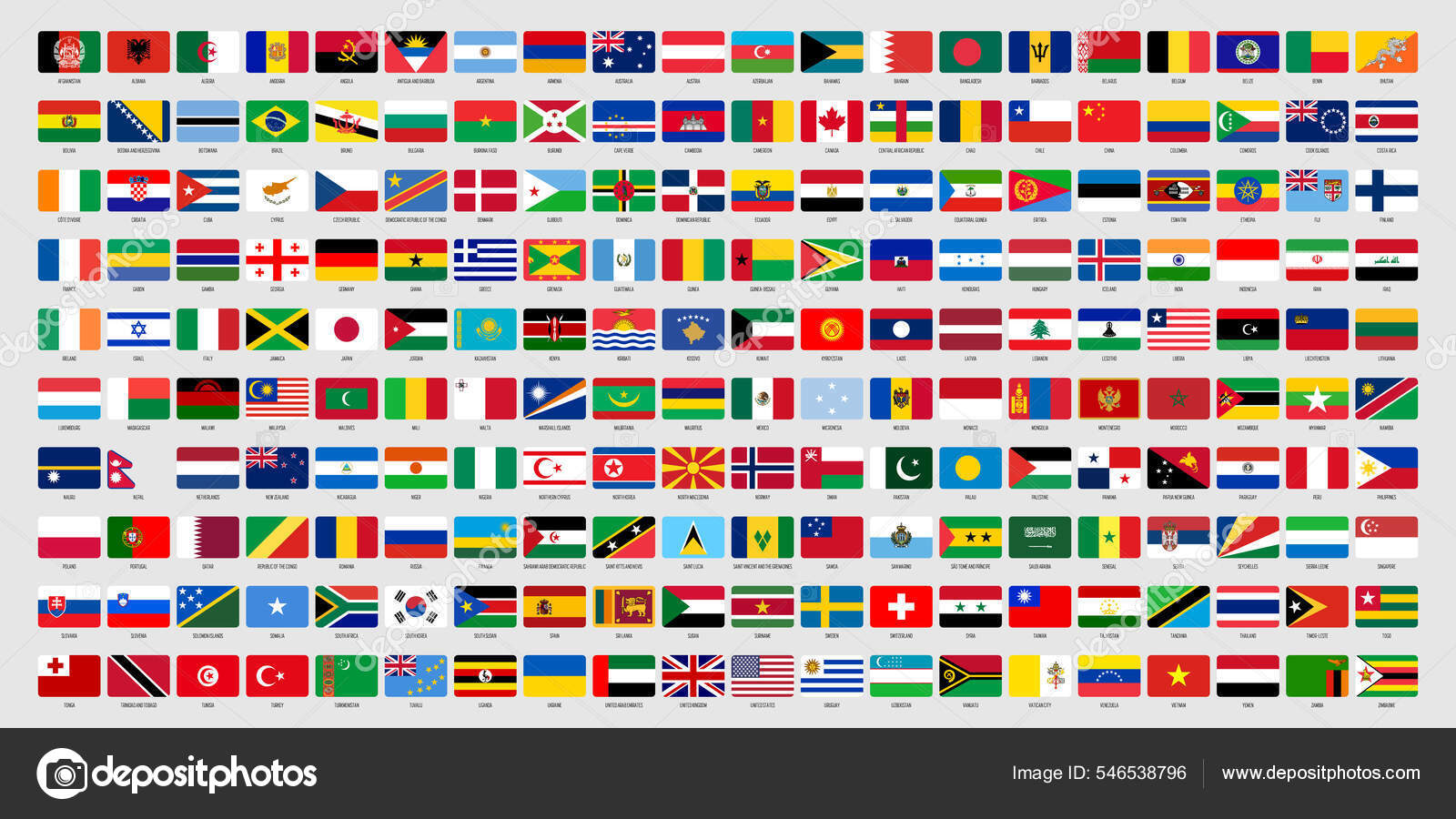 Collection Drapeaux nationaux des pays du monde Vecteur par ©pyty 546538796