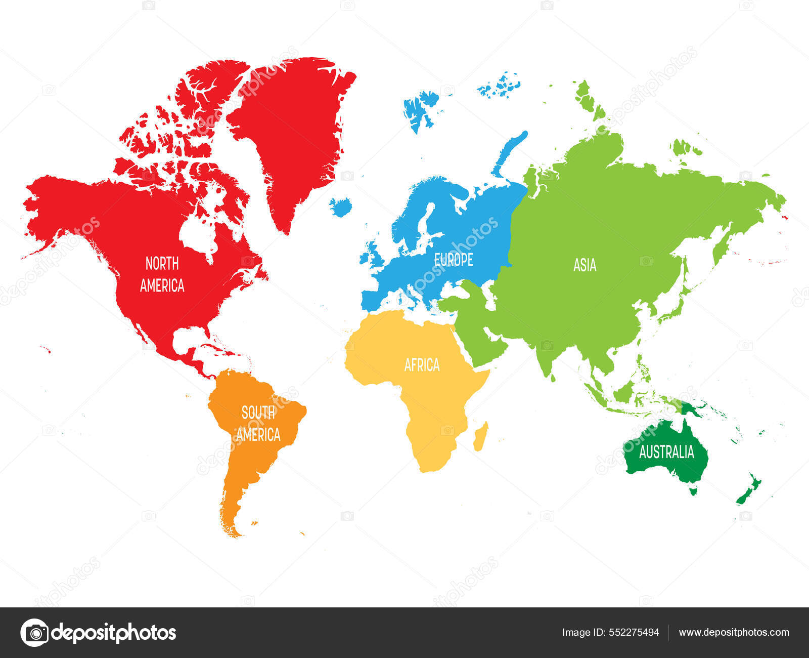 Simple Map Of The World Continents