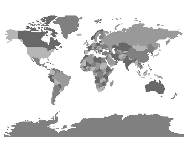 Simplified Blank Schematic Map World Political Map Countries ...