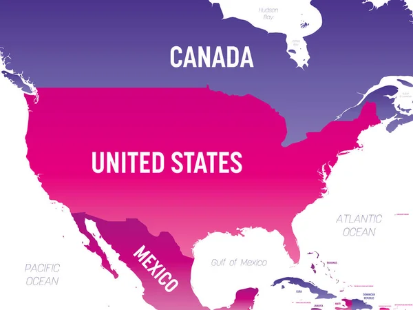 USA map. High detailed political map United States of America and ...