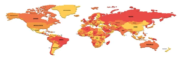 Världskarta - Asien, Australien och Stilla havet med centrum. Hög ...