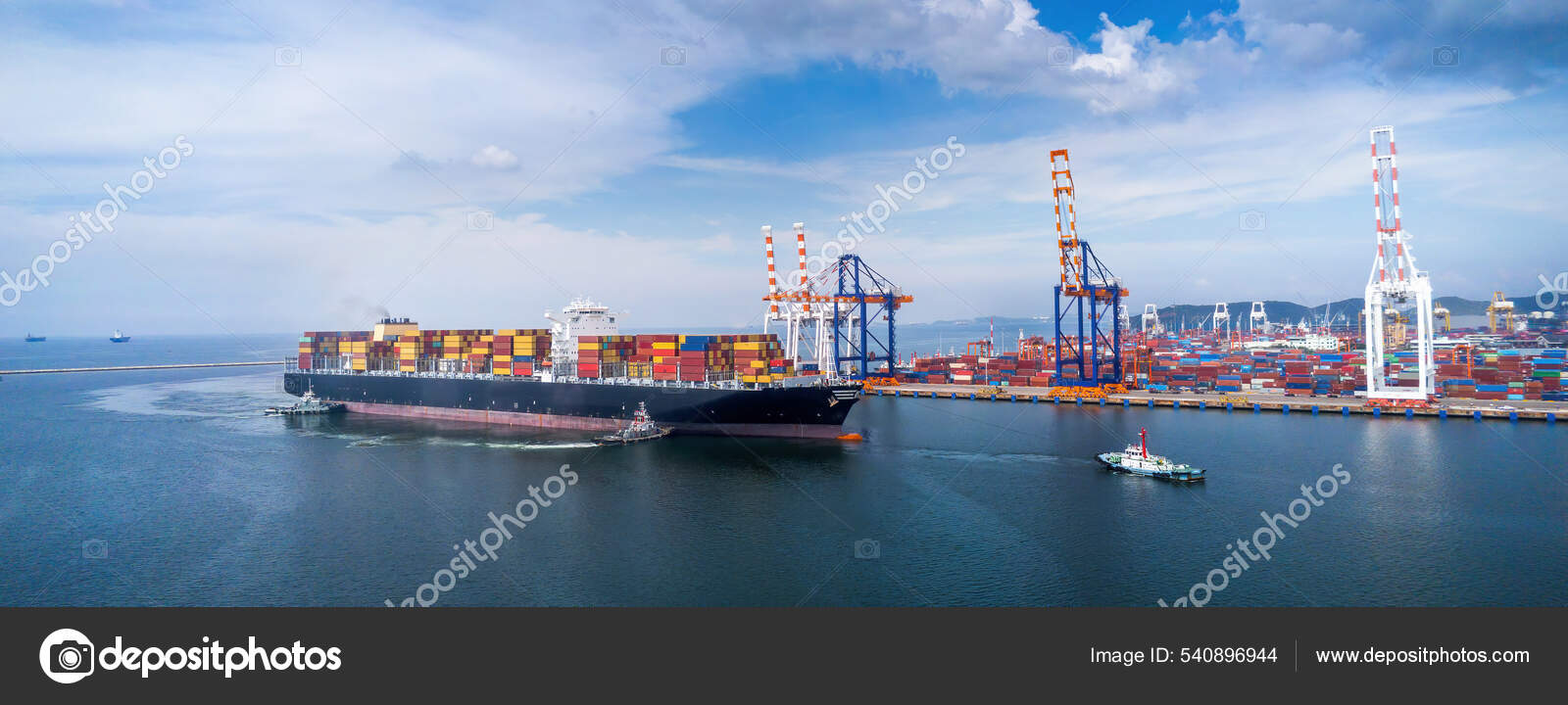 Containers Ship Cargo Business Commercial Logistic Transportation ...