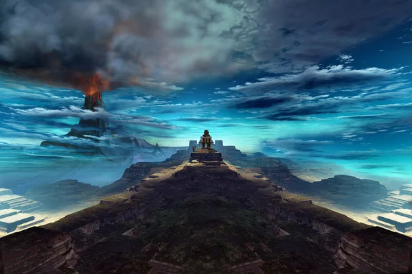 Colorful fantasy landscape | Colorful fantasy landscape — Stock Photo ...