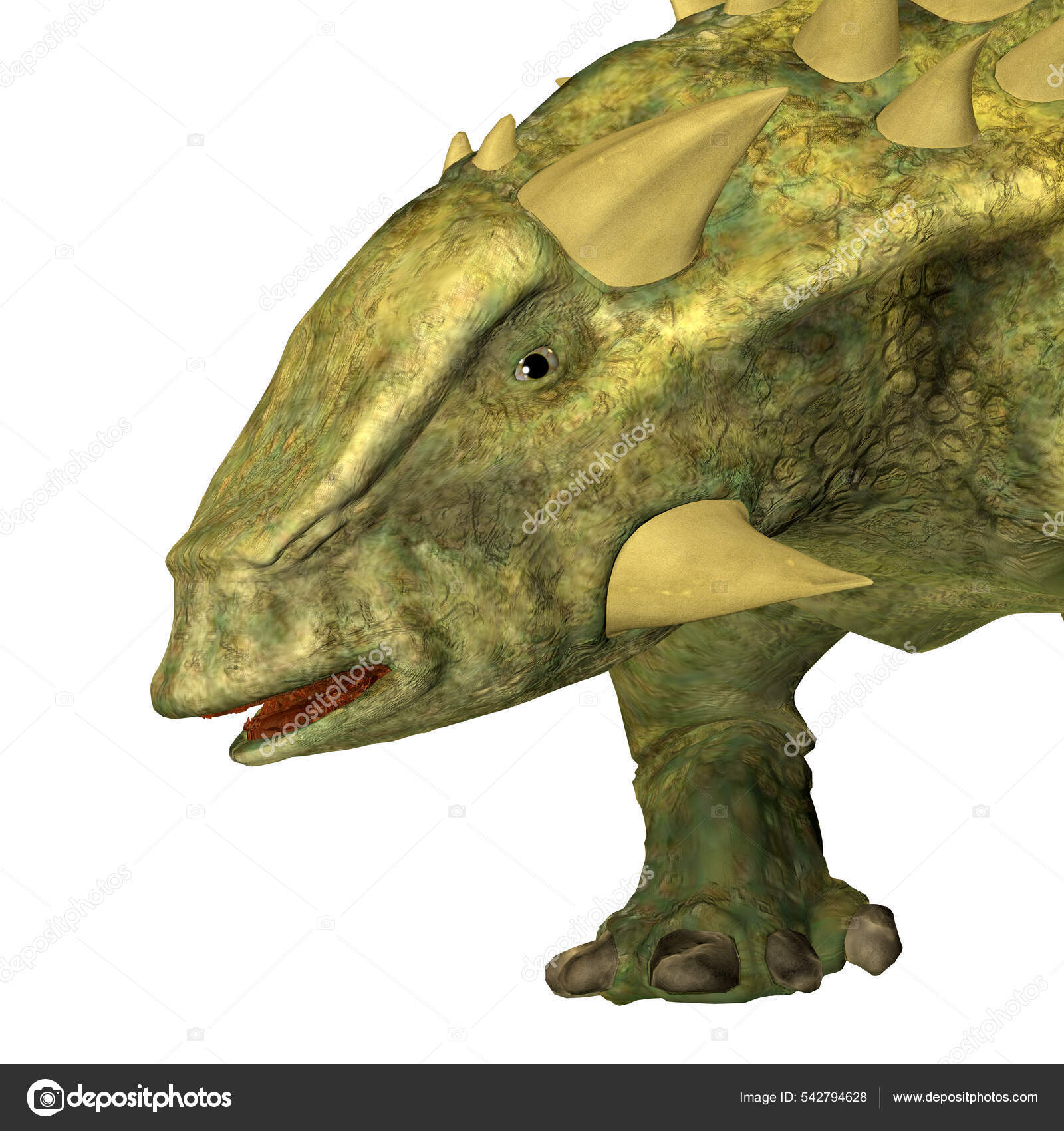 Talarurus Armored Ankylosaur Dinosaur Lived Mongolia Cretaceous Period ...