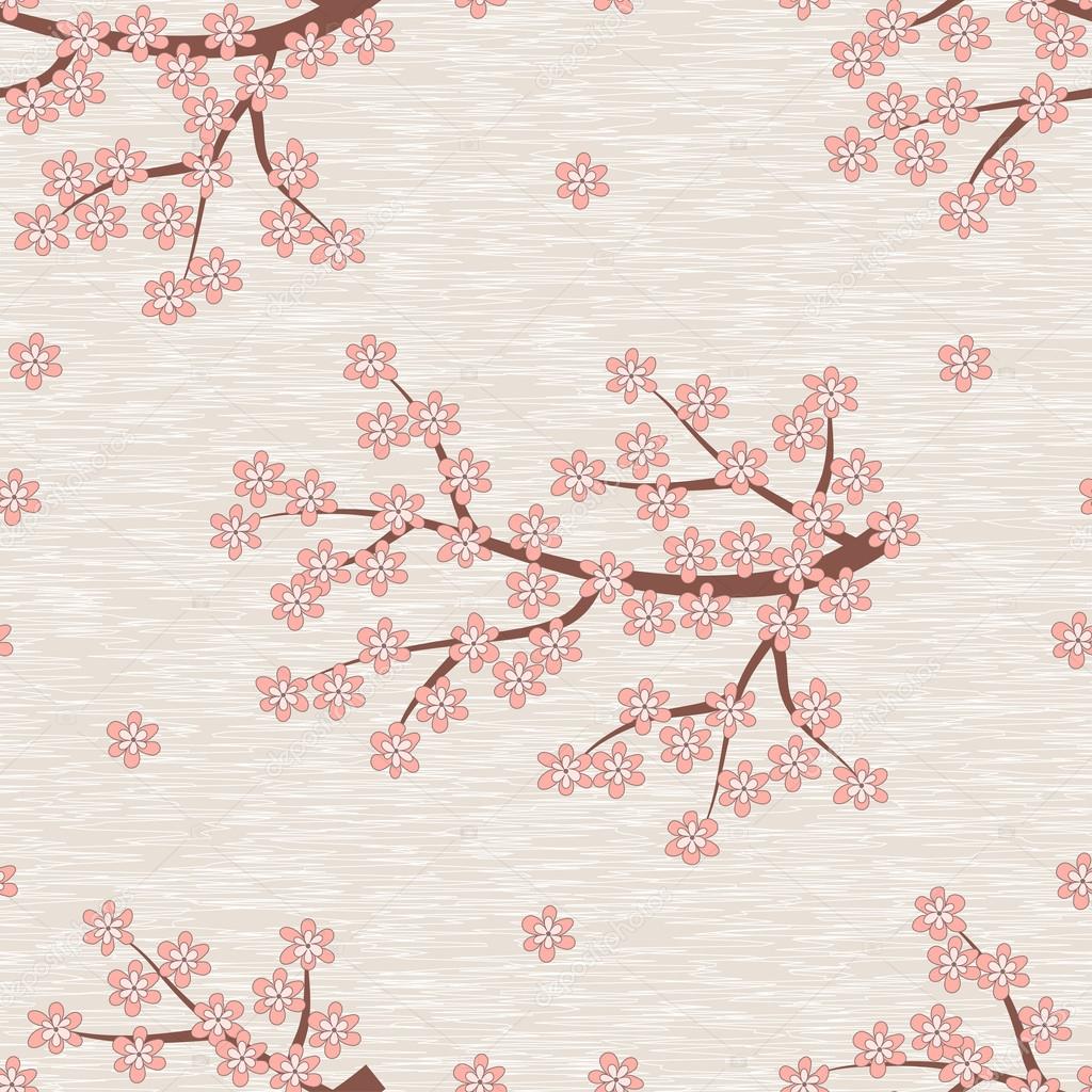 Cherry Blossom Seamless Pattern — Stock Vector © mdegt #29795727