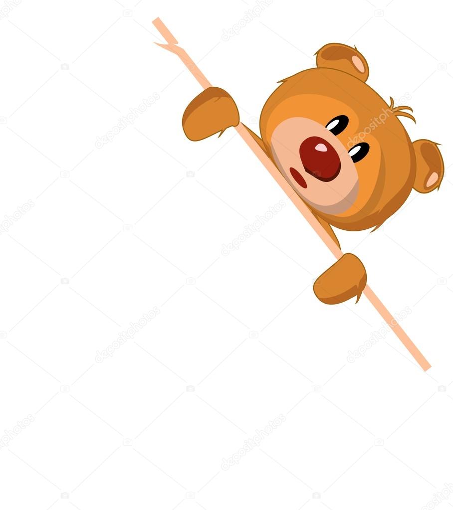 Bear toy with text field on a white background Stock Vector Image by ...