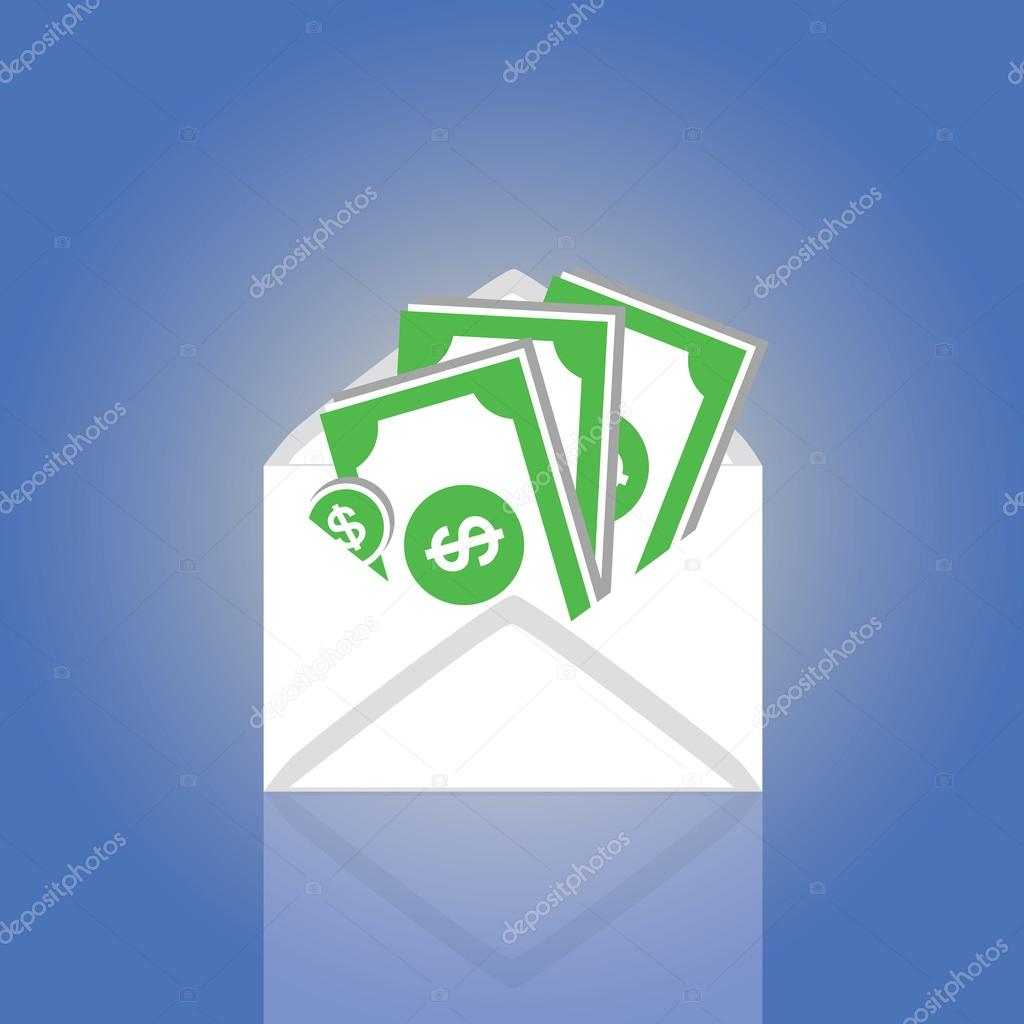 Dólares en un sobre Vector de stock por ©tackgalich 30777915
