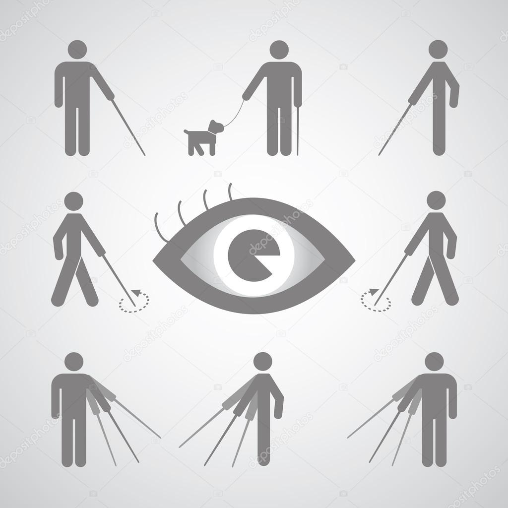 Blind man symbol Stock Vector by ©tackgalich 35782731