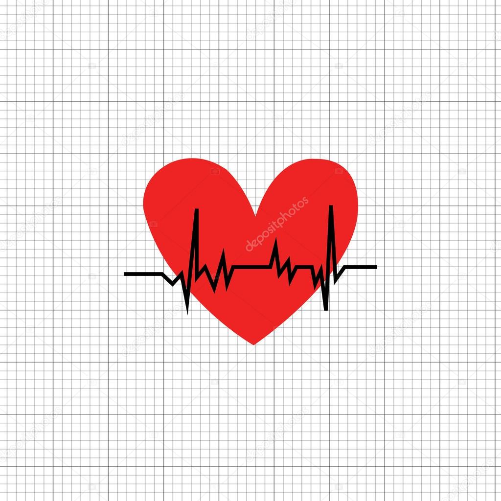 The heart rate symbol Stock Vector Image by ©tackgalich #37480755