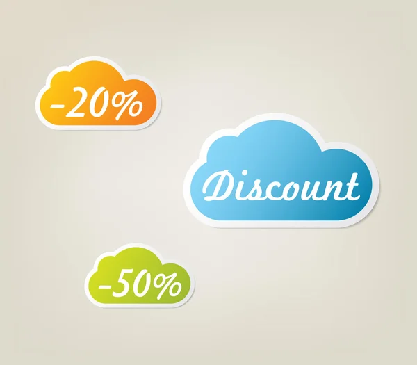 Three vector stickers promo clouds Stock Vector Image by ©mauro-fabbro ...