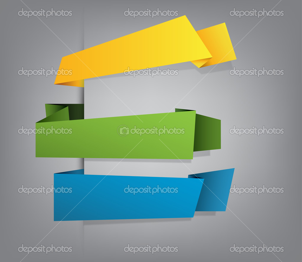 Vector set of origami banners Stock Vector Image by ©mauro-fabbro #29800791