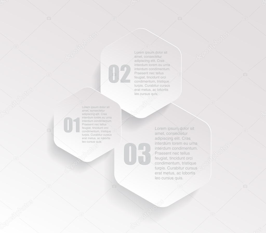 Three paper banners template for step presentation Stock Vector Image ...