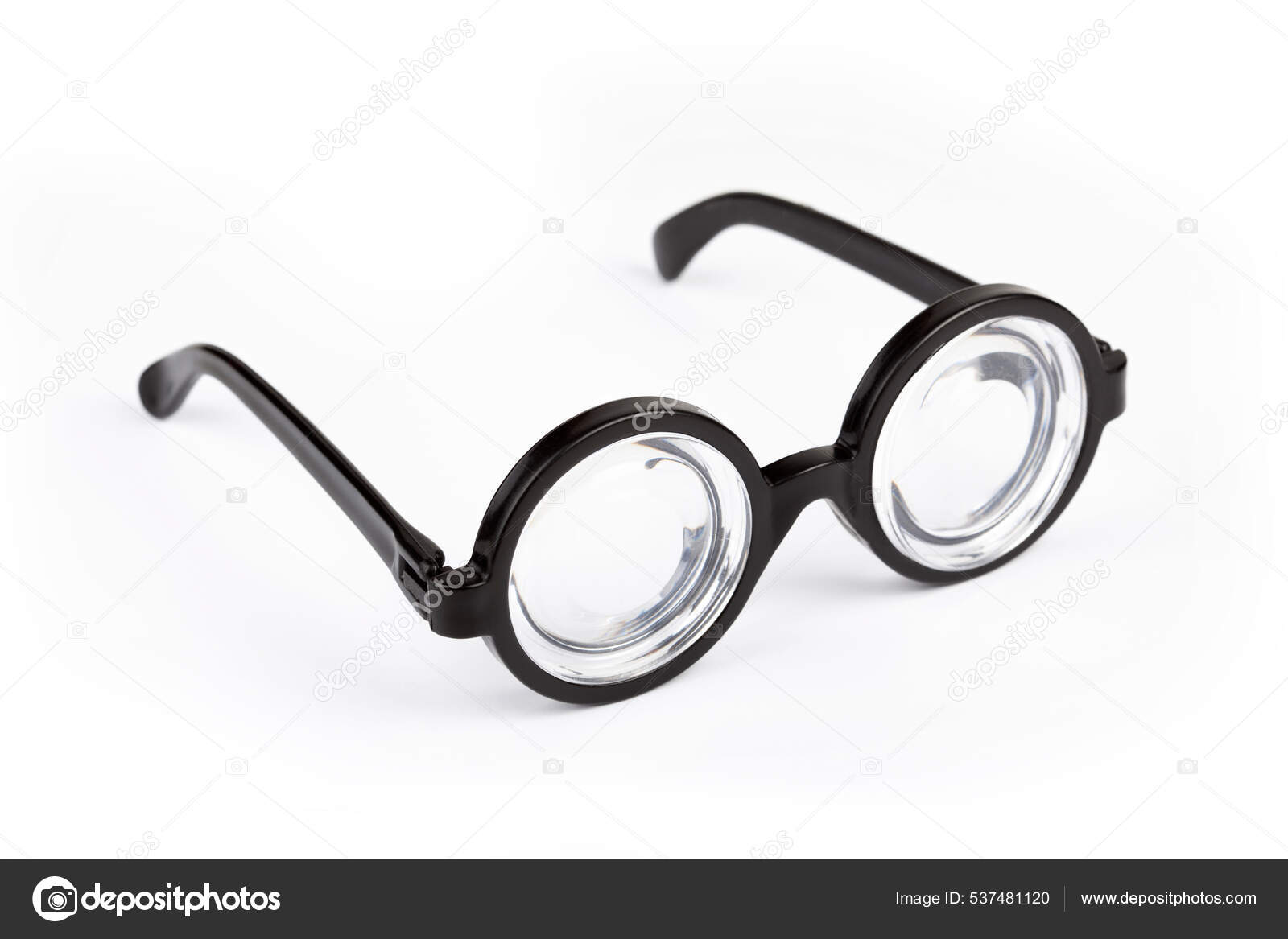 Simple Big Thick Funny Quirky Nerd Geek Glasses Object Isolated — Stock ...