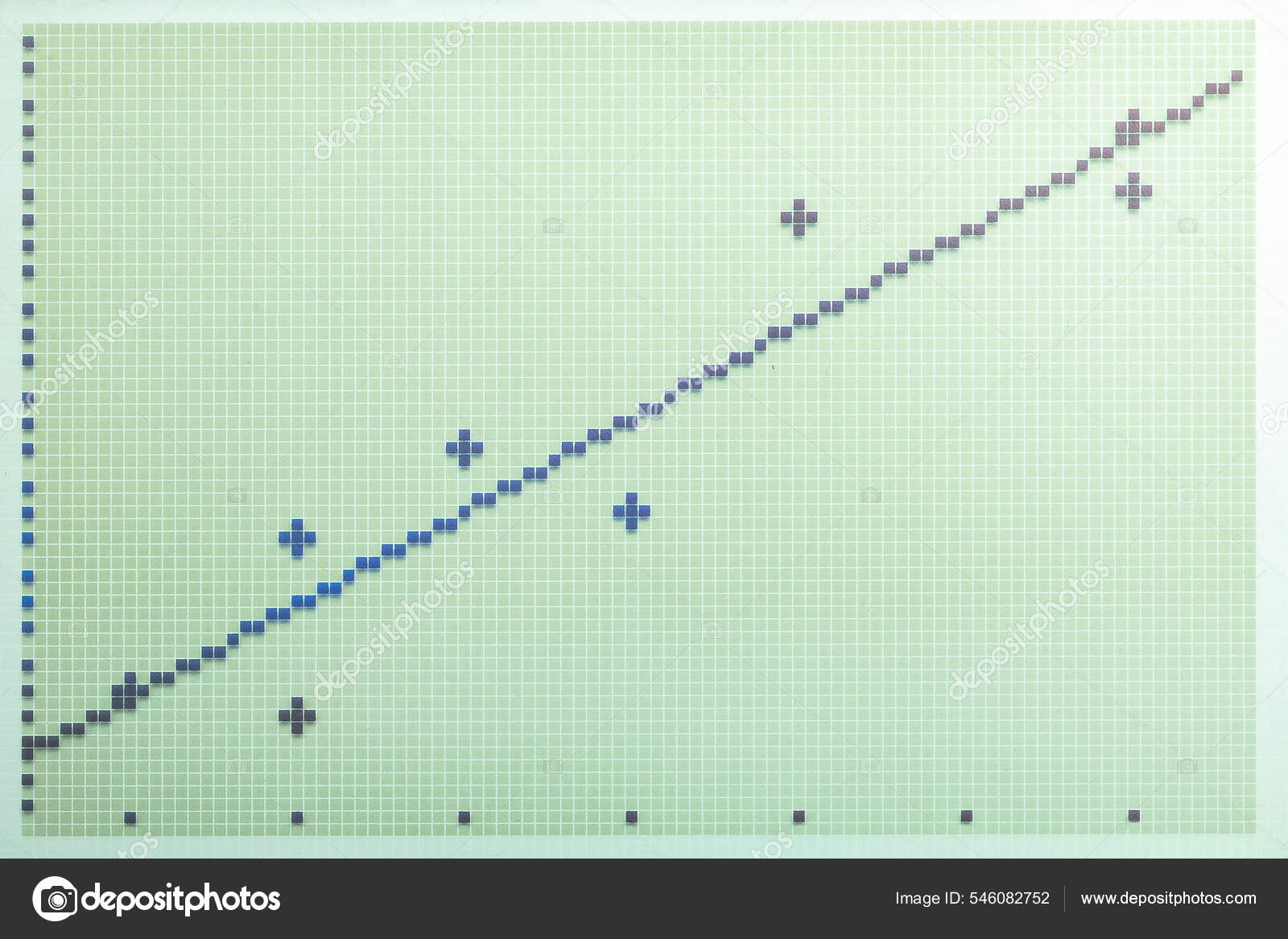 Linear Regression Line Retro Graphical Calculator Lcd Screen Display ...