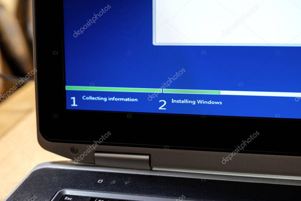 Instalaci n del sistema operativo Microsoft Windows, barra de progreso ...