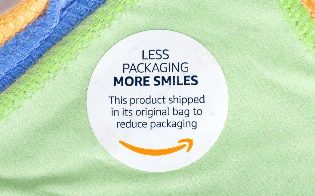 Amazon eco packaging más sonríe campaña de reducción de residuos de envases, cuidado ambiental ...