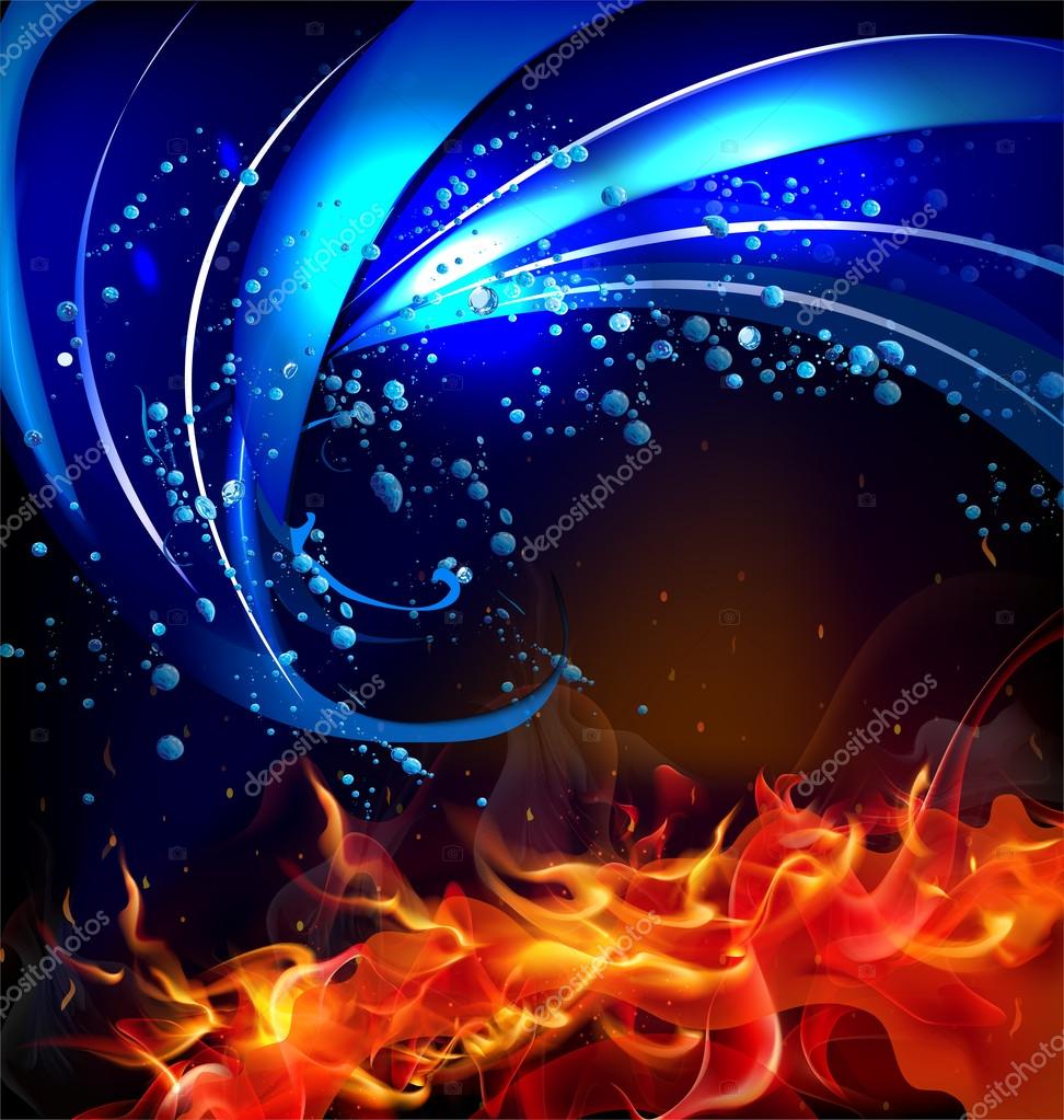 Fire and water concept Stock Vector by ©kimminthien 34972387