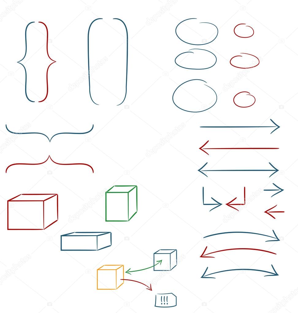 Set of hand drawn graphic signs Stock Vector Image by ©kimminthien ...