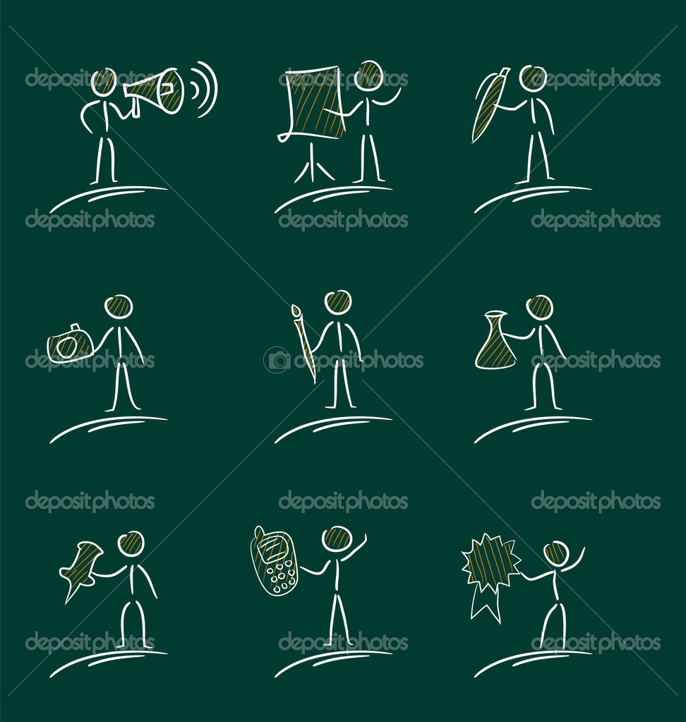 Set of hand drawn graphic signs Stock Vector Image by ©kimminthien ...