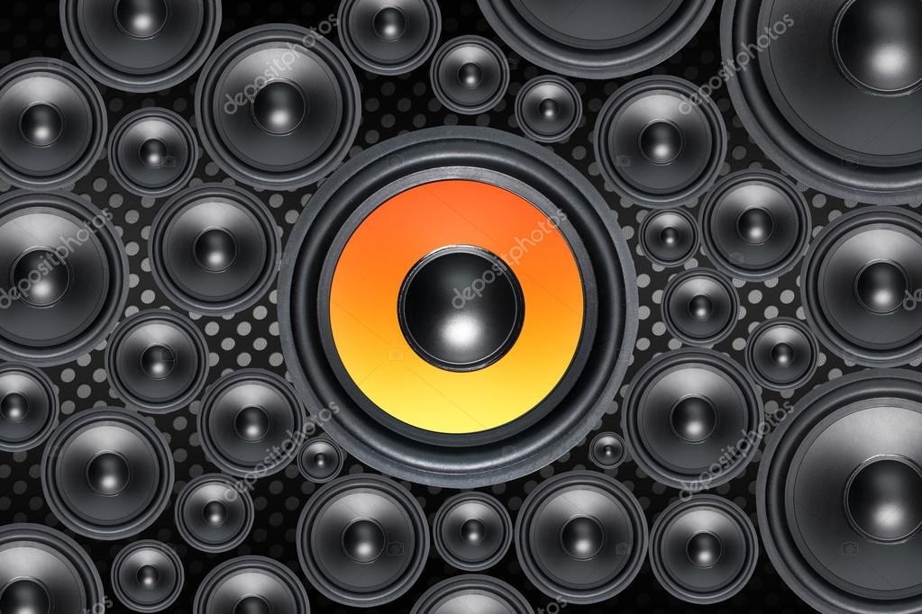 Many Woofer speakers — Stock Photo © somchaij #30223193