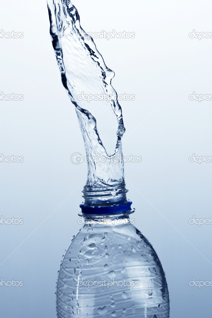 Water splash out form water bottle — Stock Photo © somchaij #30229005