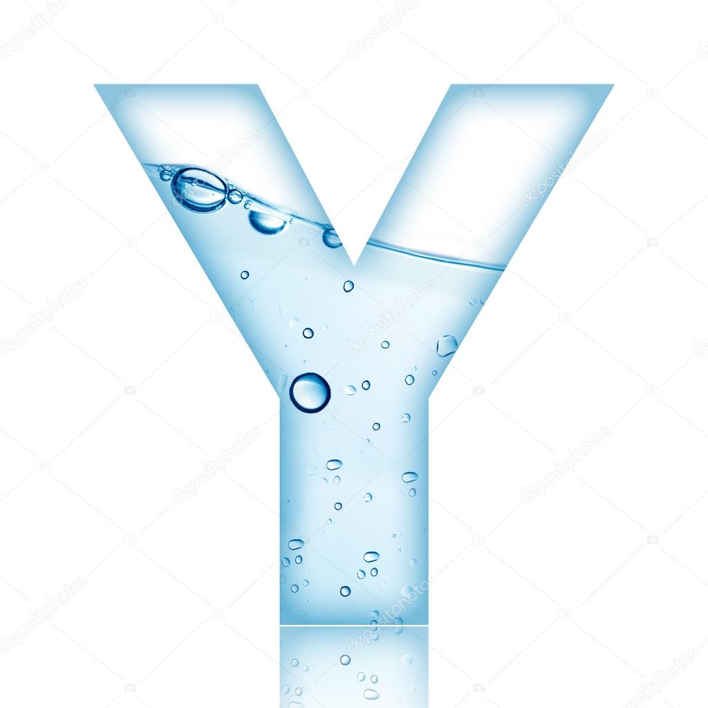 Y Letter In Water Letter Y Of Water Alphabet, Aqua Concept Fresh Water