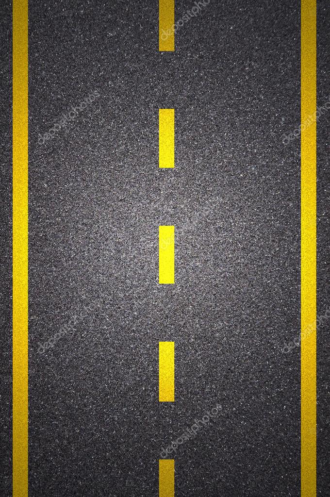 Asphalt road texture with yellow stripe Stock Photo by ©somchaij 36462147