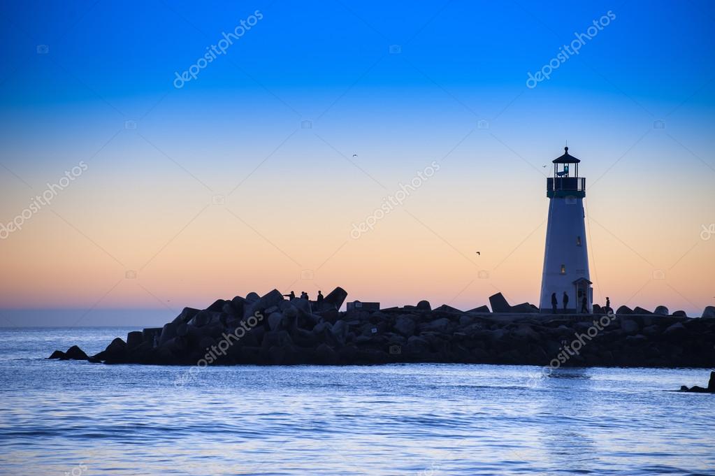 Lighthouse at sunset ⬇ Stock Photo, Image by © somchaij #46630491