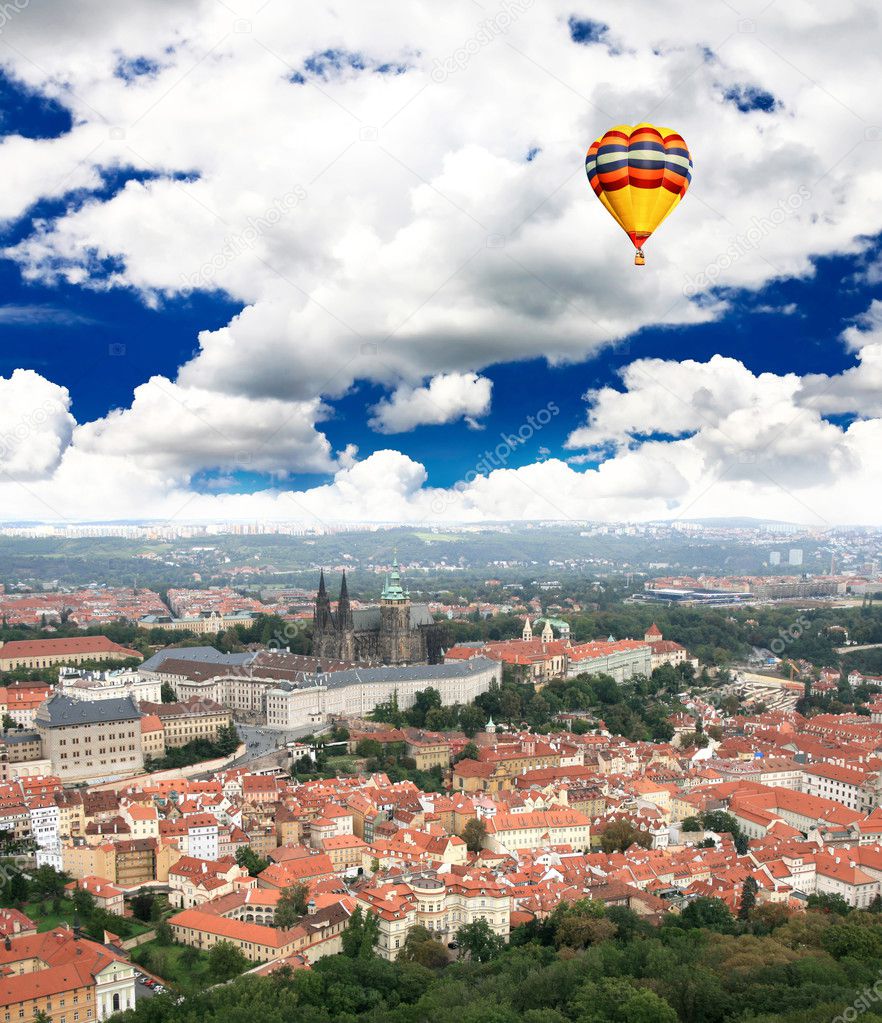 Aerial view of Prague Castle — Stock Photo © gary718 #29378475
