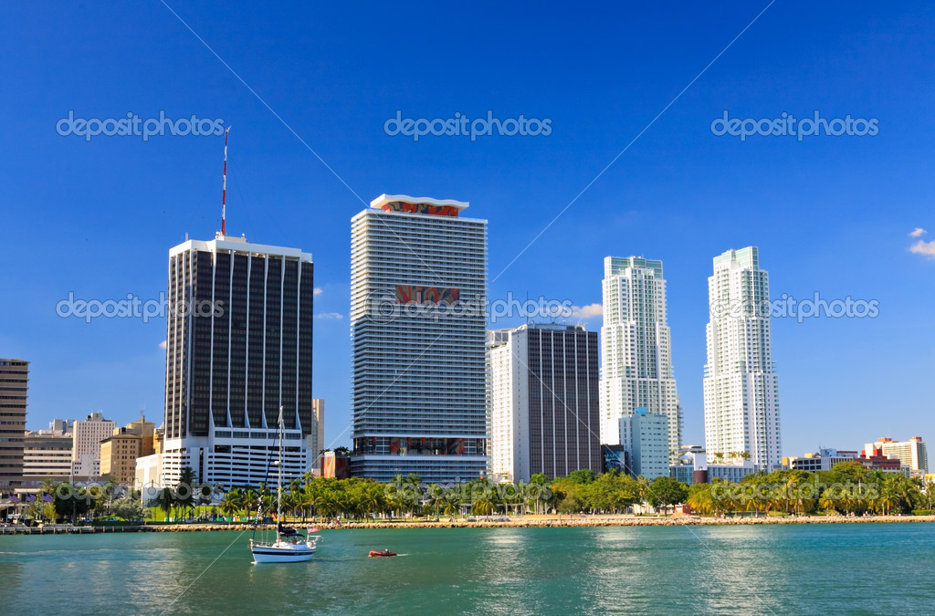The high-rise buildings in downtown Miami — Stock Photo © gary718 #29562123