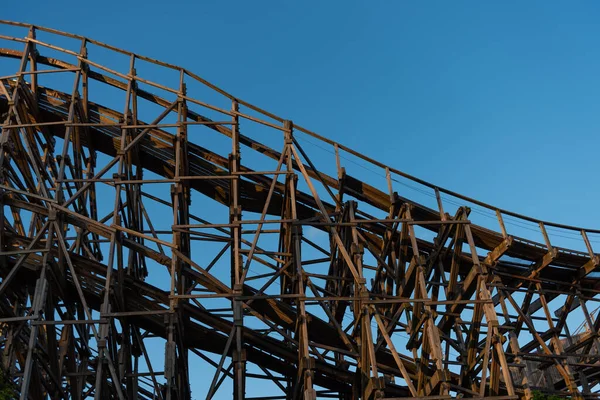 Wooden roller coaster Stock Photos, Royalty Free Wooden roller coaster ...