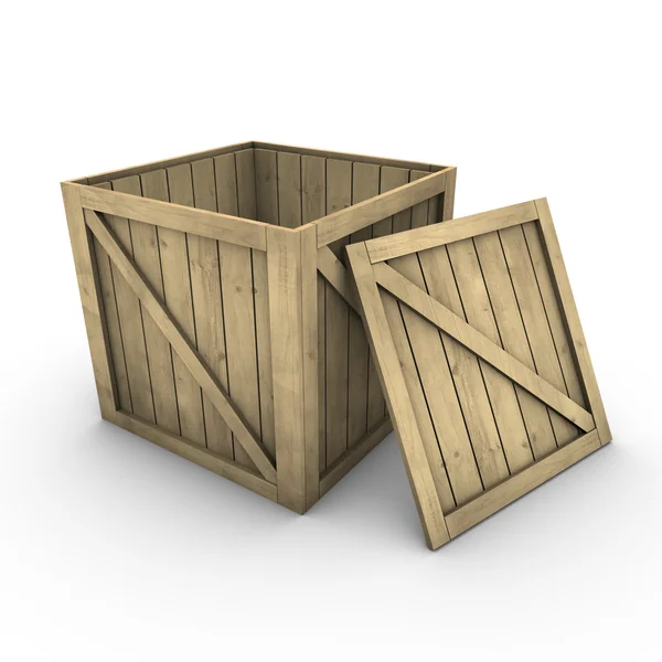 3D wooden crate — Stock Photo © mipan #8039371