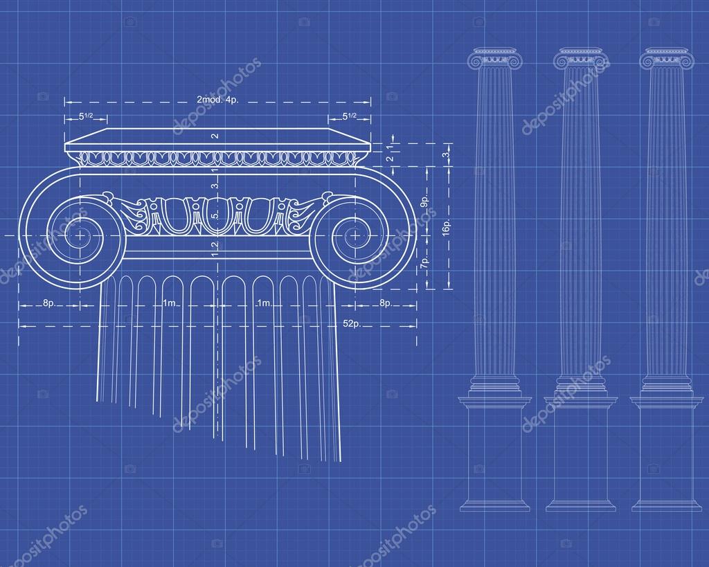 Tecnic ionic column Stock Vector by ©angusgrafic 35469033
