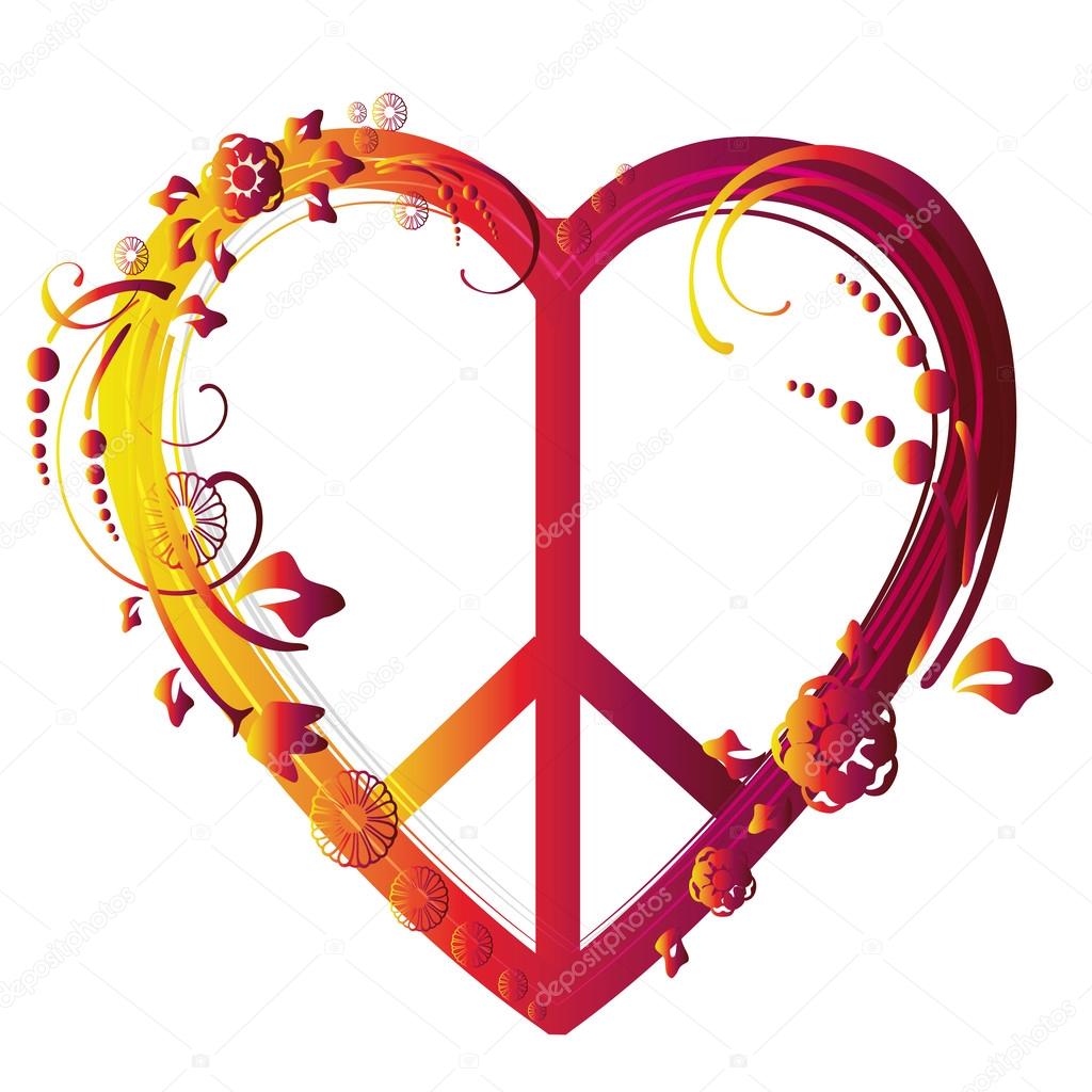 Heart peace symbol Stock Vector Image by ©JoKalar01 #36887717