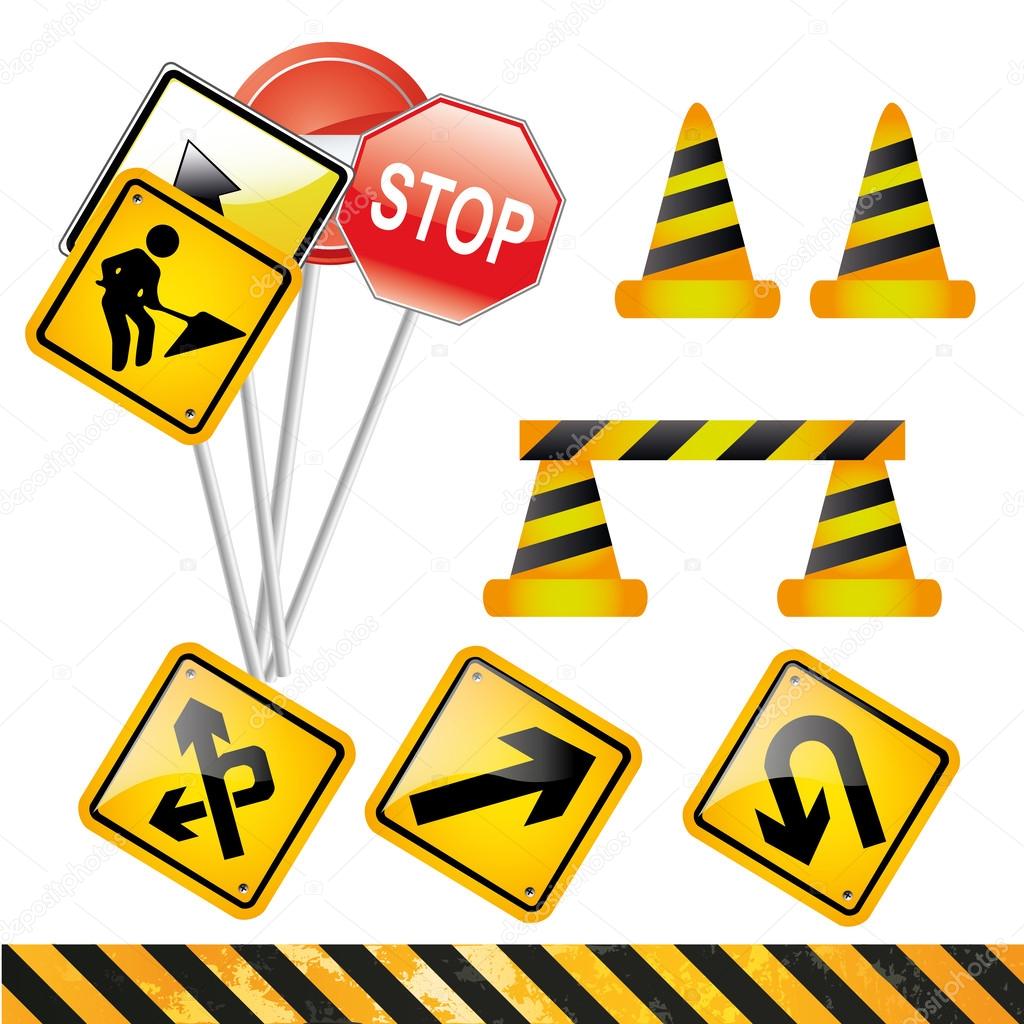 señales de tránsito — Archivo Imágenes Vectoriales © JoKalar01 #43408771
