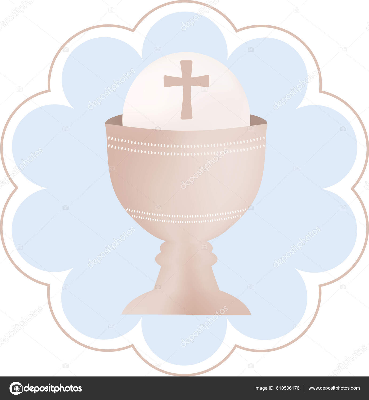 Primera Comunión Cáliz Sagrado Diseño Para Primera Comunión Vector de ...