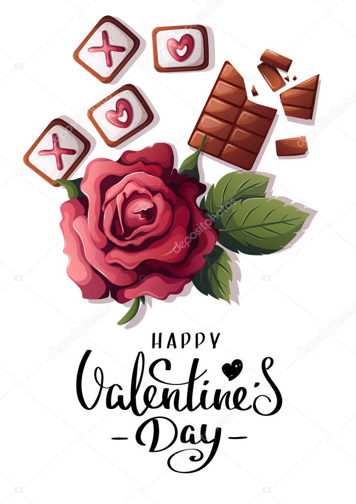 d a de San Valent n, ilustraci n vectorial 2024