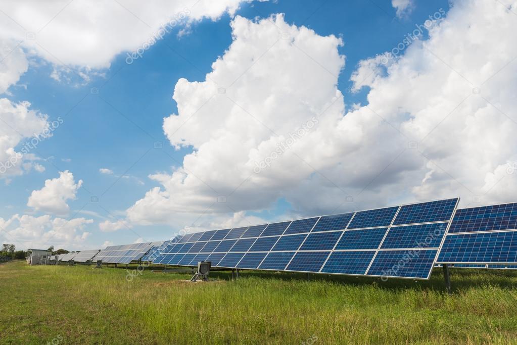 The solar farm for green energy in Thailand Stock Photo by ©kessudap ...