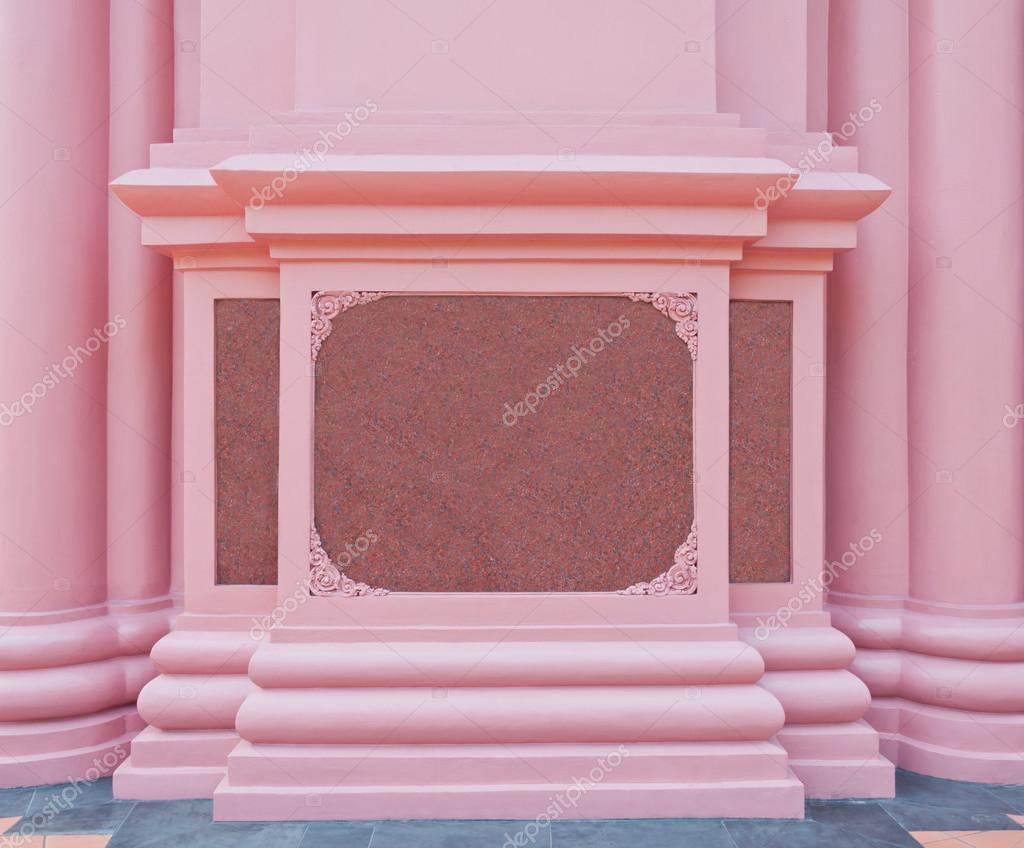 The pink marble plate on the pink wall Stock Photo by ©kessudap 51290239