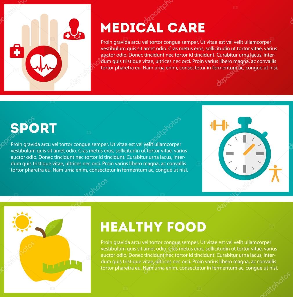 Healthy lifestyle set Stock Vector by ©Olyzel 48192795