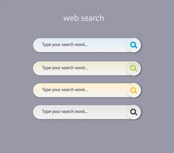 Search Bar Vector Element Design Set Search Boxes Template Isolated ...