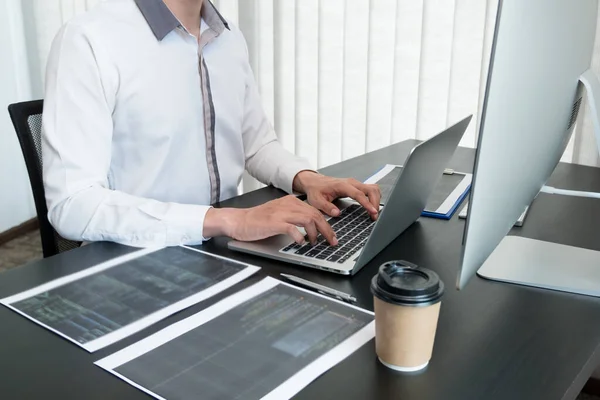 Programmer, Man working with computer programming, professional ...