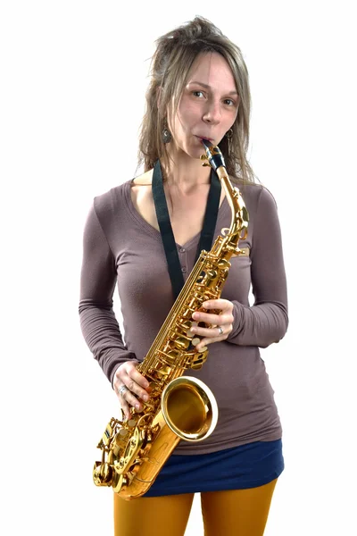 Cute Saxophone Player — Stock Photo © fouroaks #2322153