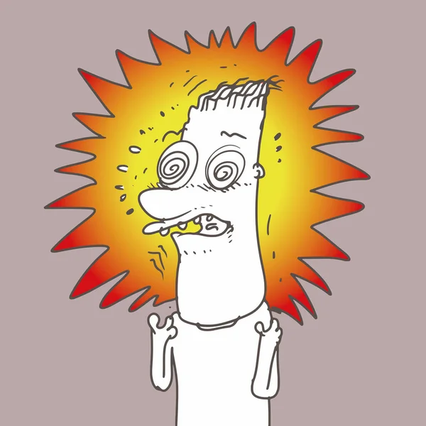 hombre de dibujos animados asustado, ilustraci n vectorial. 2024