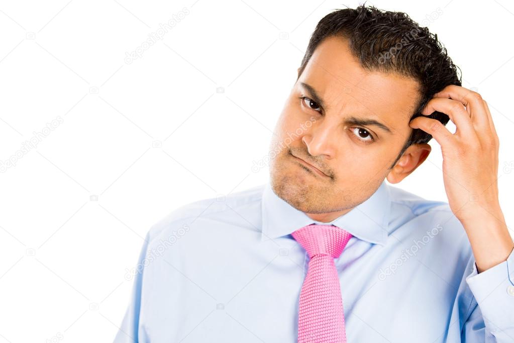 Funny guy thinking — Stock Photo © atholpady #29612351