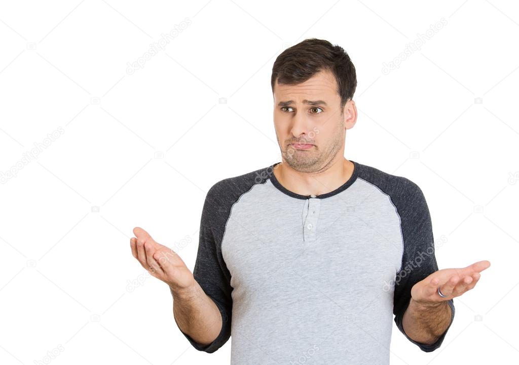 Homem perguntando qual é o problema — Fotografias de Stock © atholpady ...